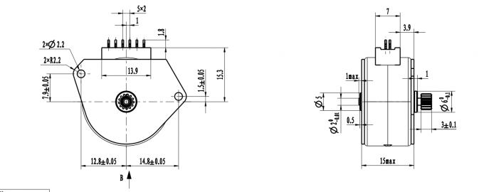 High Torque Mini Stepper Motor Valve Control Unipolar 12V 25MM